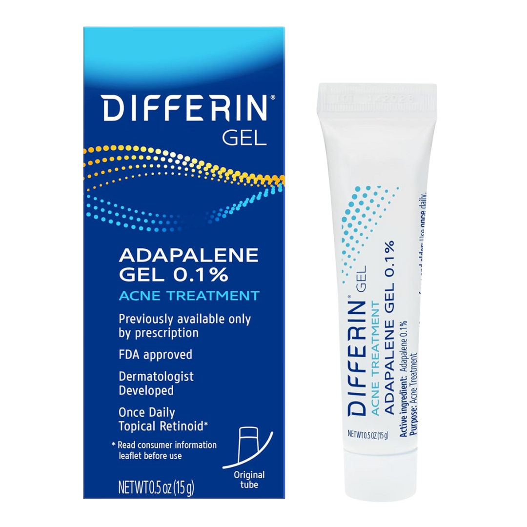 Differin Adapalene Gel 0.1% Acne Treatment – Makeuplaneph